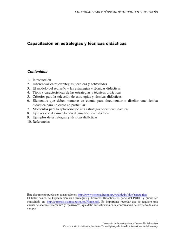 Estrategias y Técnicas Didácticas | PDF