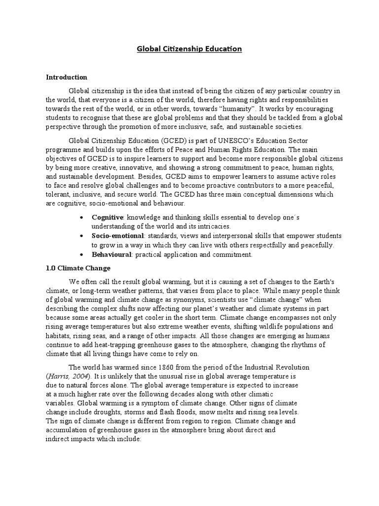 GCED Climate Change | PDF | Global Warming | Greenhouse Effect