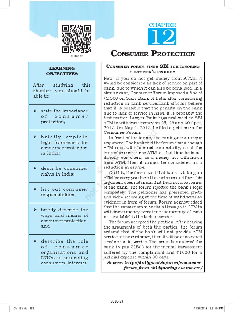Onsumer Rotection: Learning Objectives | PDF | Consumer Protection ...