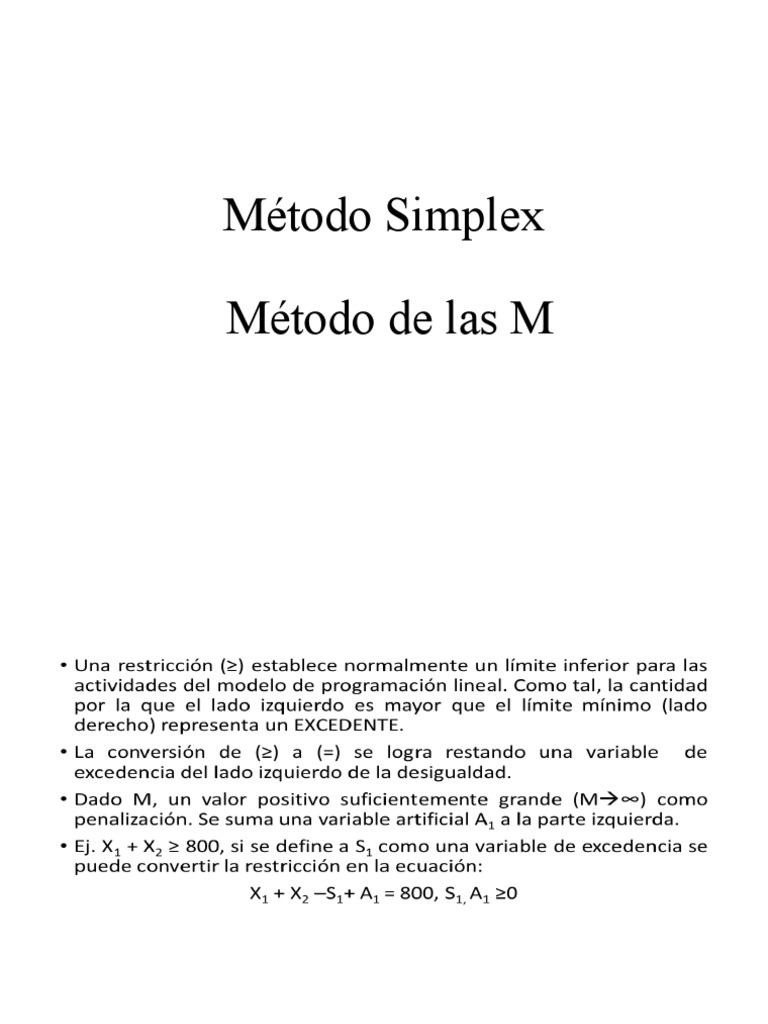 Método Simplex: Una guía paso a paso para la resolución de problemas de programación lineal ...