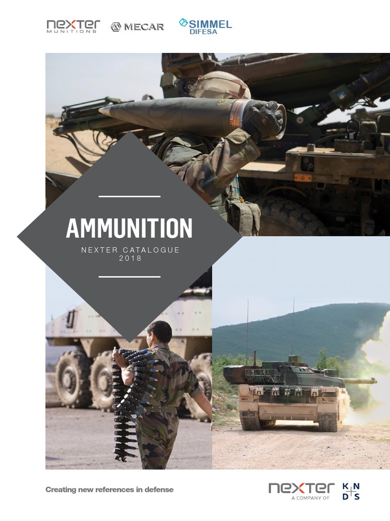 Nexter - Catalogue Ammunition | PDF | Shell (Projectile) | Artillery