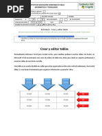 Tablas en El Programa de Word | PDF | HTML | Microsoft Word
