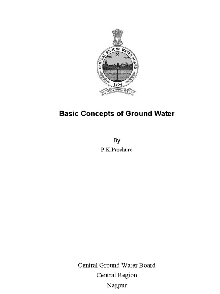 Basic Concepts of Ground Water | PDF | Aquifer | Porosity