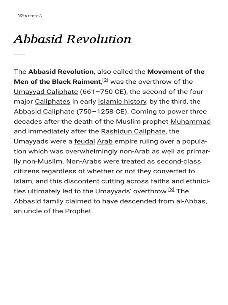 Abbasid Revolution | PDF | Shia Islam | Arabs