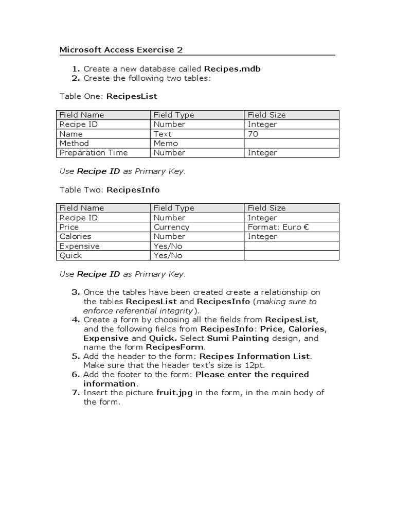 Use Recipe ID As Primary Key | PDF | Pizza | Foods
