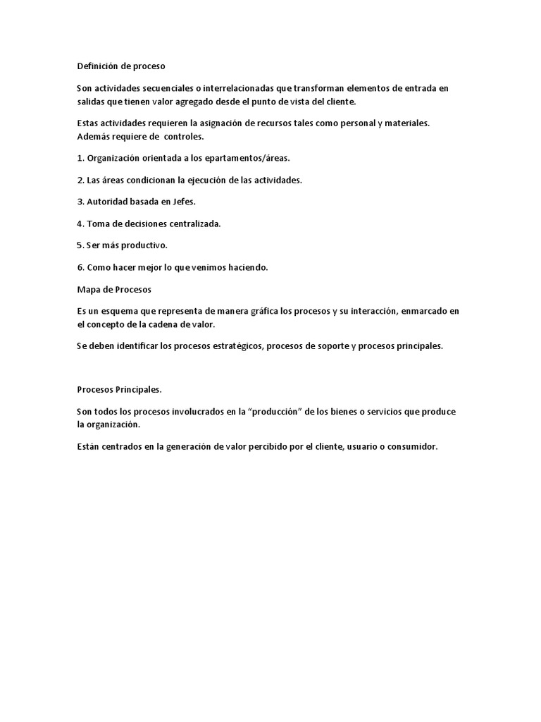 Definición de Proceso | PDF