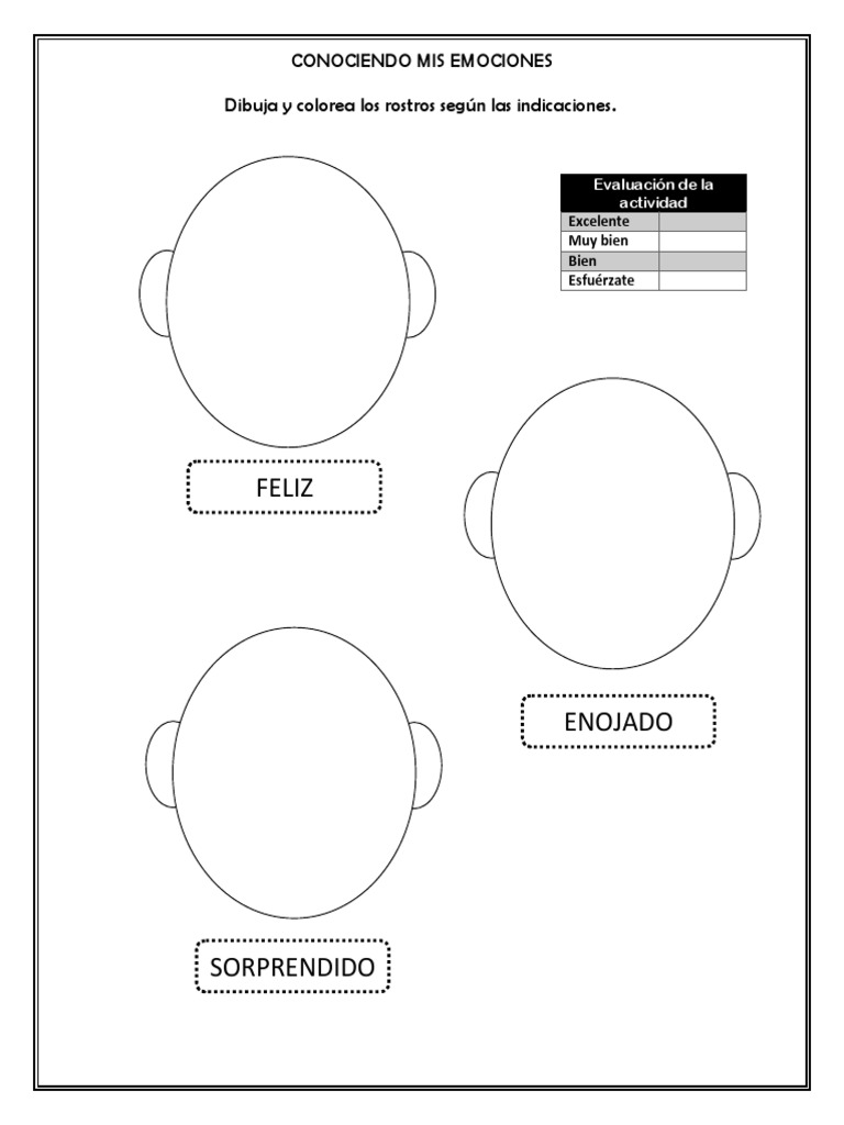 Conjunto de Actividades CONOCIENDO MIS EMOCIONES 1 PDF | PDF