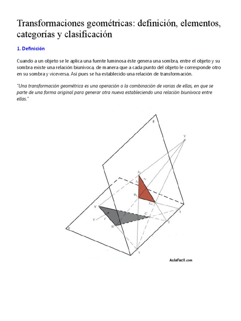Transformaciones Geométricas | PDF | Rotación | Simetría