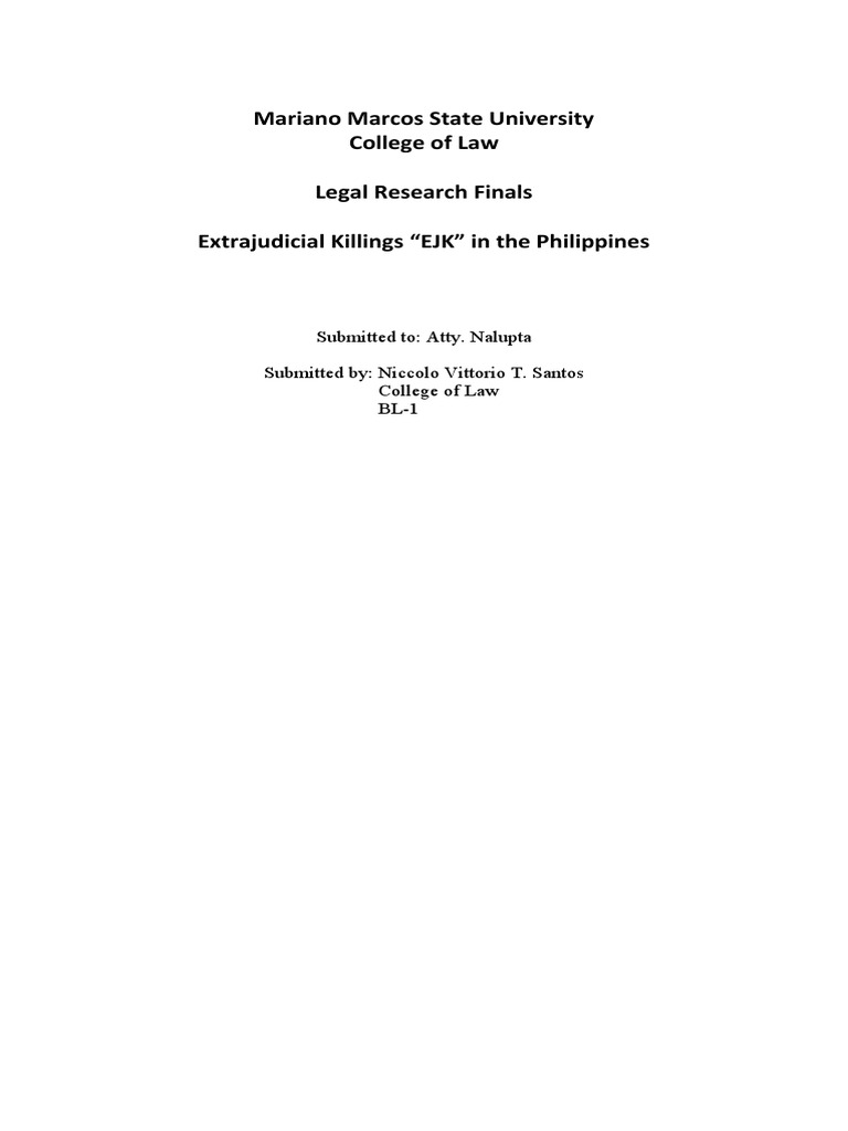 Mariano Marcos State University College of Law Legal Research Finals ...