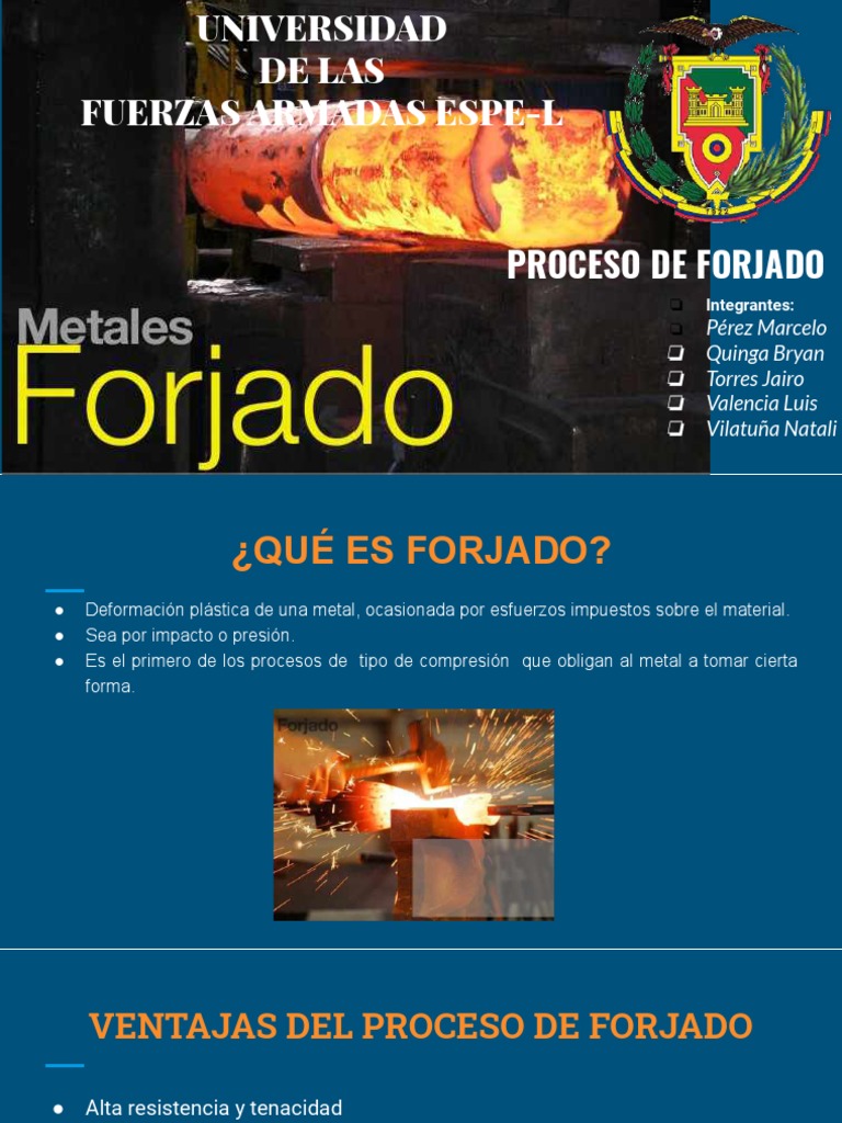 Proceso de Forjado | PDF | Forjar | Ingeniería mecánica