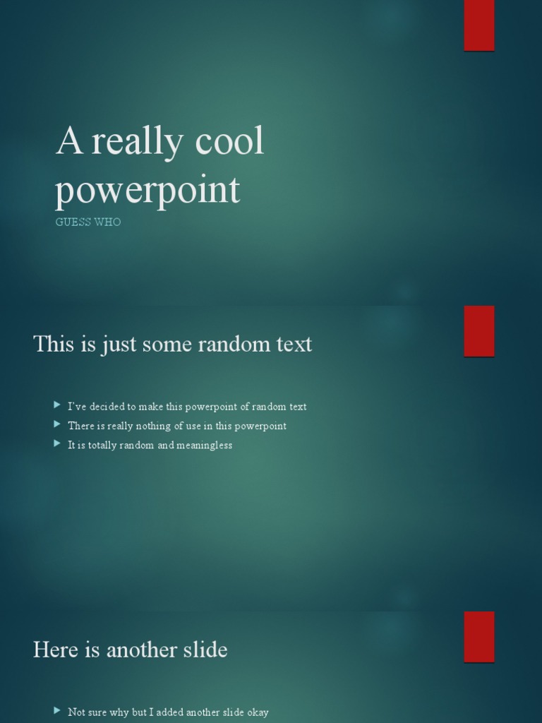 A Really Cool Powerpoint | PDF