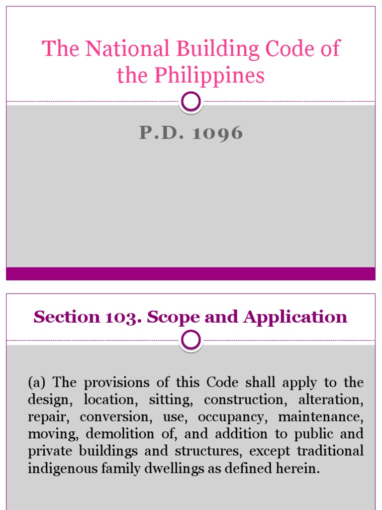 The National Building Code of The Philippines | PDF | Sanitation ...