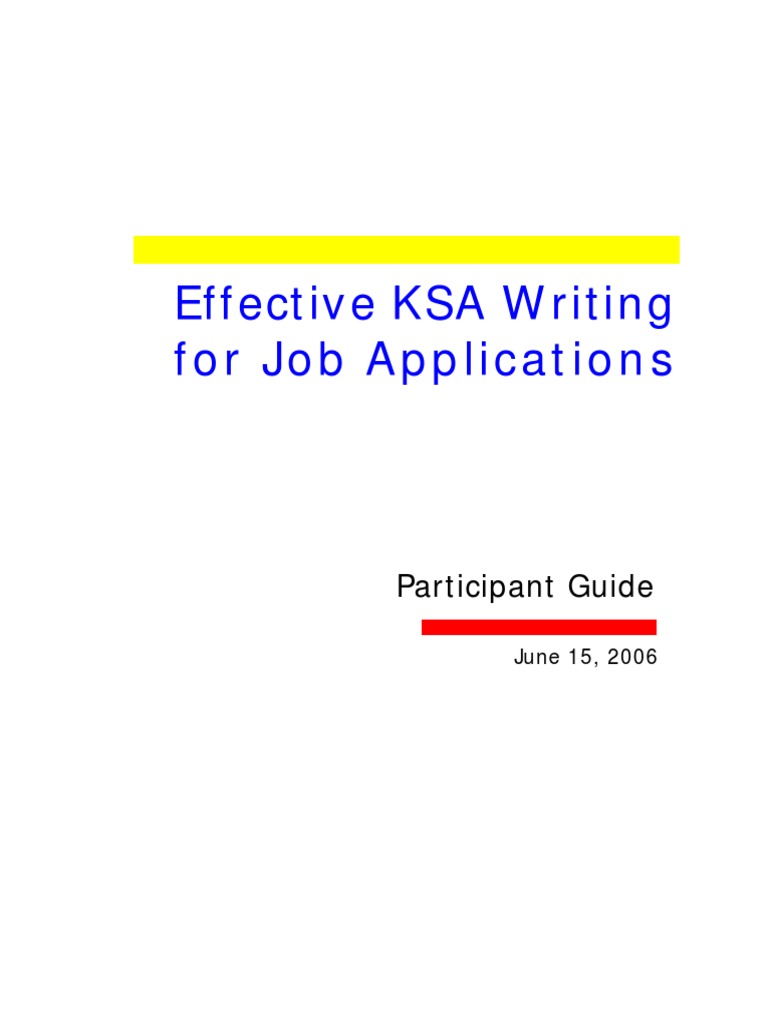Mastering KSA Writing for Job Success | PDF | Résumé | Leadership