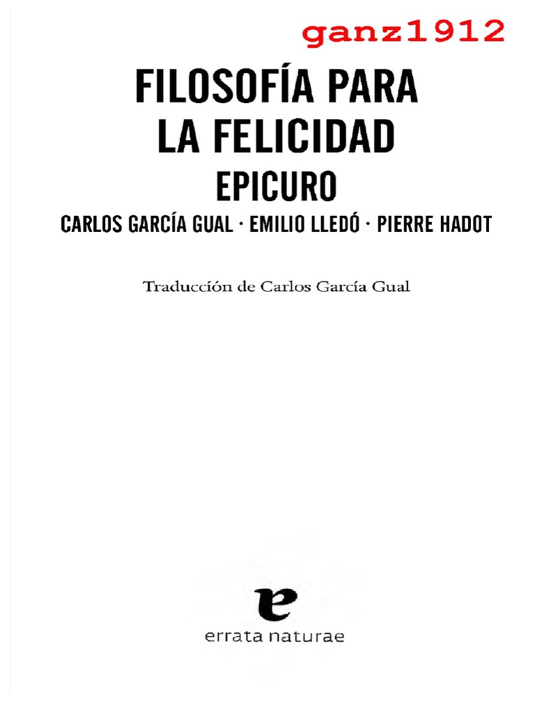 Filosofía para La Felicidad-Gual | PDF | Platón | Aristóteles