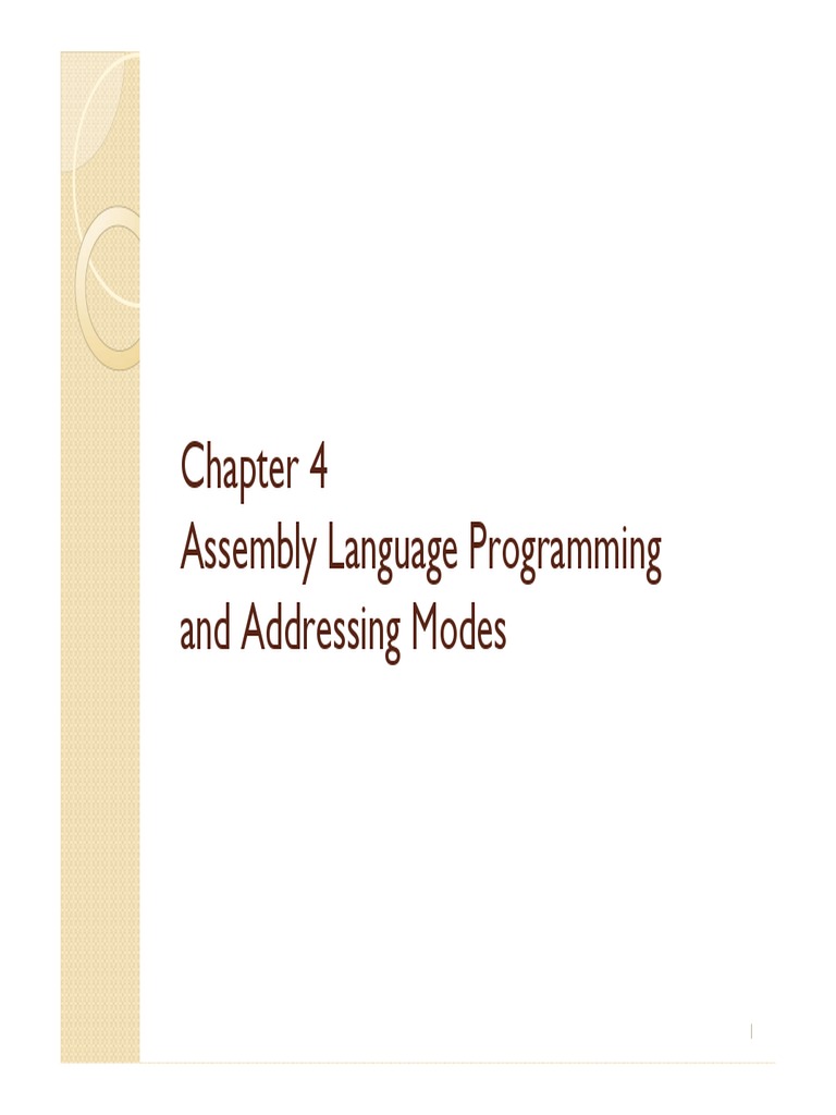 Assembly Language Programming And Addressing Modes Pdf Assembly Language Computer Program