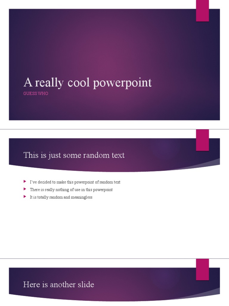 Random PowerPoint Presentation | PDF