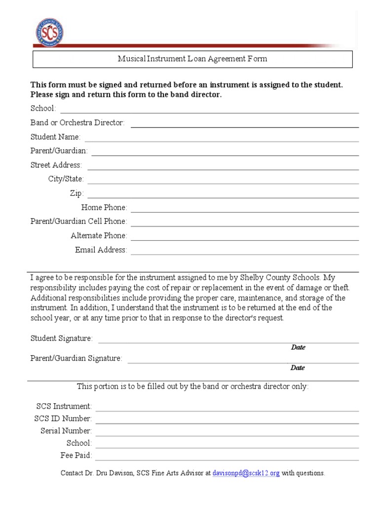 Instrument Loan Agreement | PDF