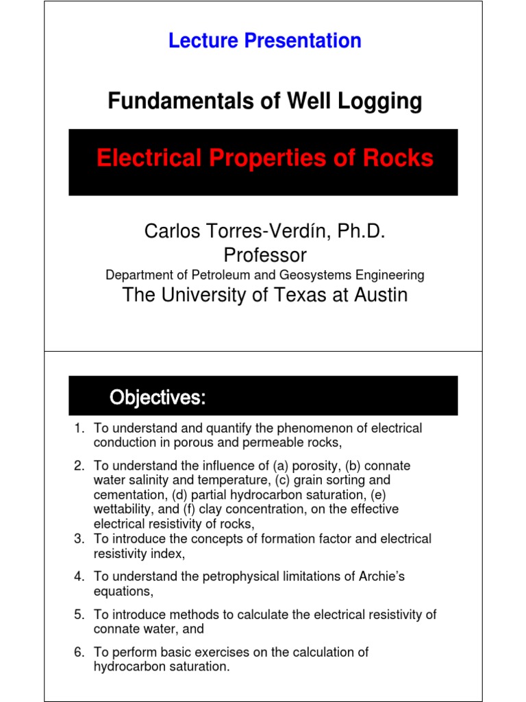 Electrical Resistivity in Rocks | PDF | Porosity | Applied And ...
