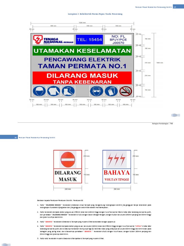 TNB Signage Guideline PDF | PDF