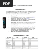 Universal Remote Control Code List | PDF | Infrared | Information And ...