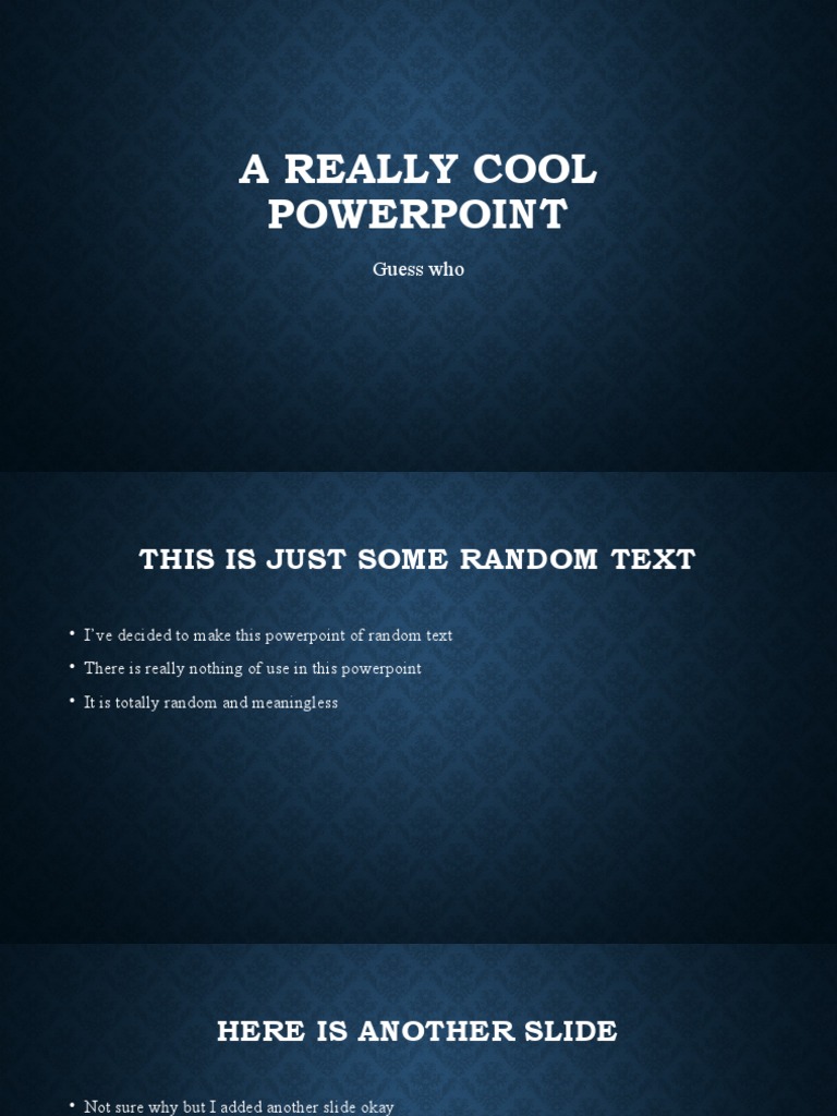 A Really Cool Powerpoint | PDF