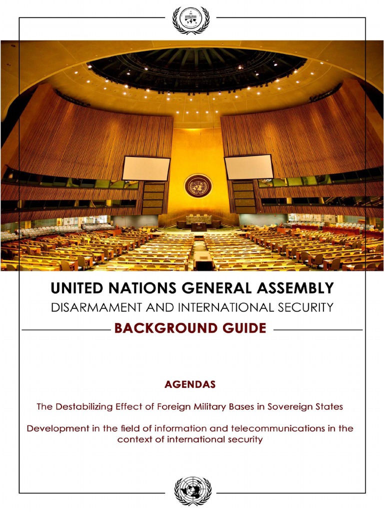 UNGA DISEC - Background Guide PDF | PDF | Jurisdiction | Information Security