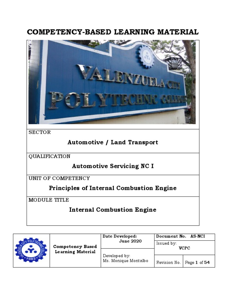 Principles of Internal Combustion Engine | PDF | Internal Combustion ...
