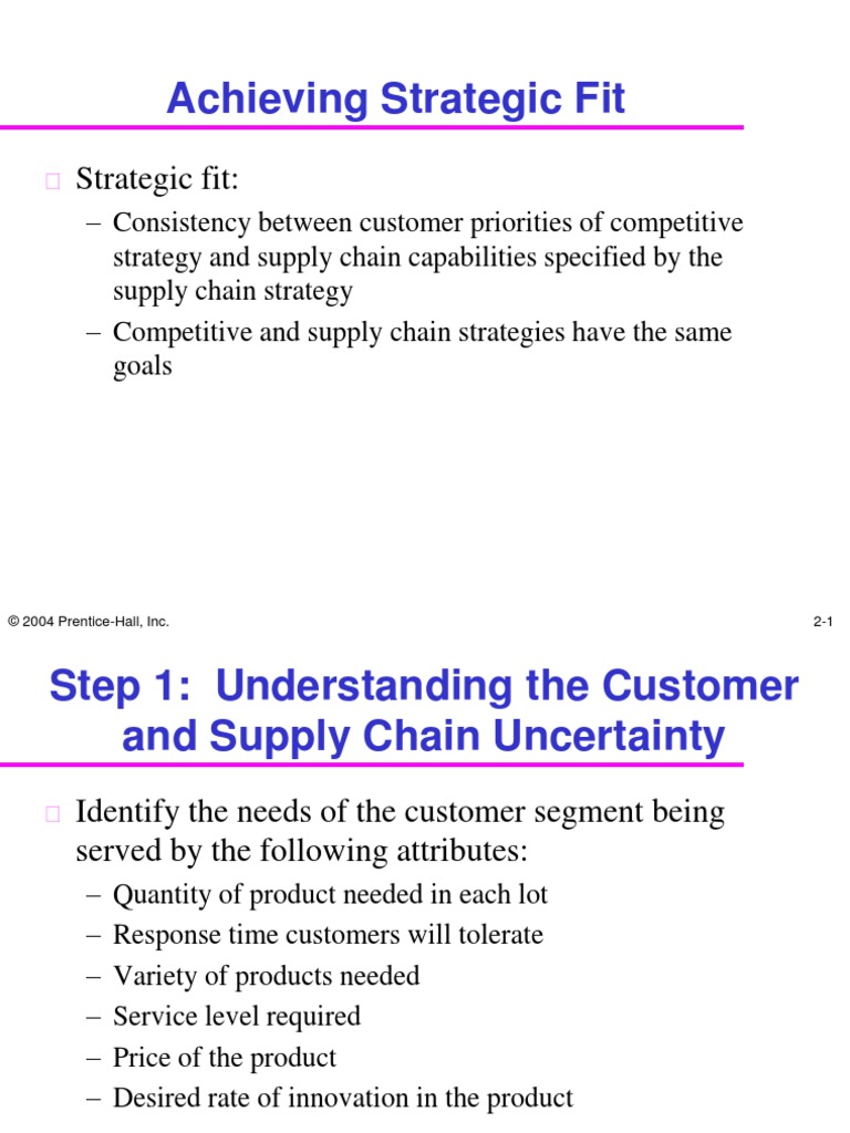 Achieving Strategic Fit | PDF | Supply Chain | Demand