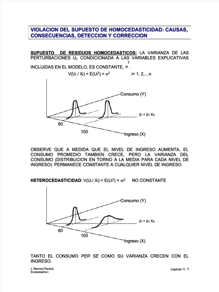 Análisis de la heterocedasticidad en modelos de regresión: causas ...