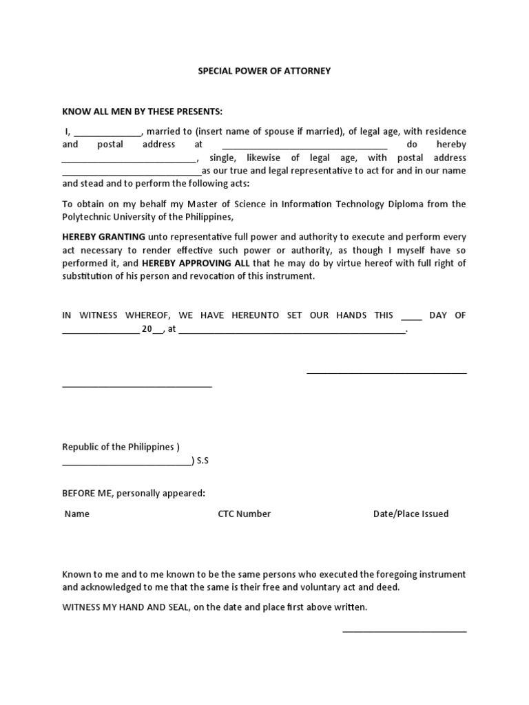 SPA Sample Template | PDF