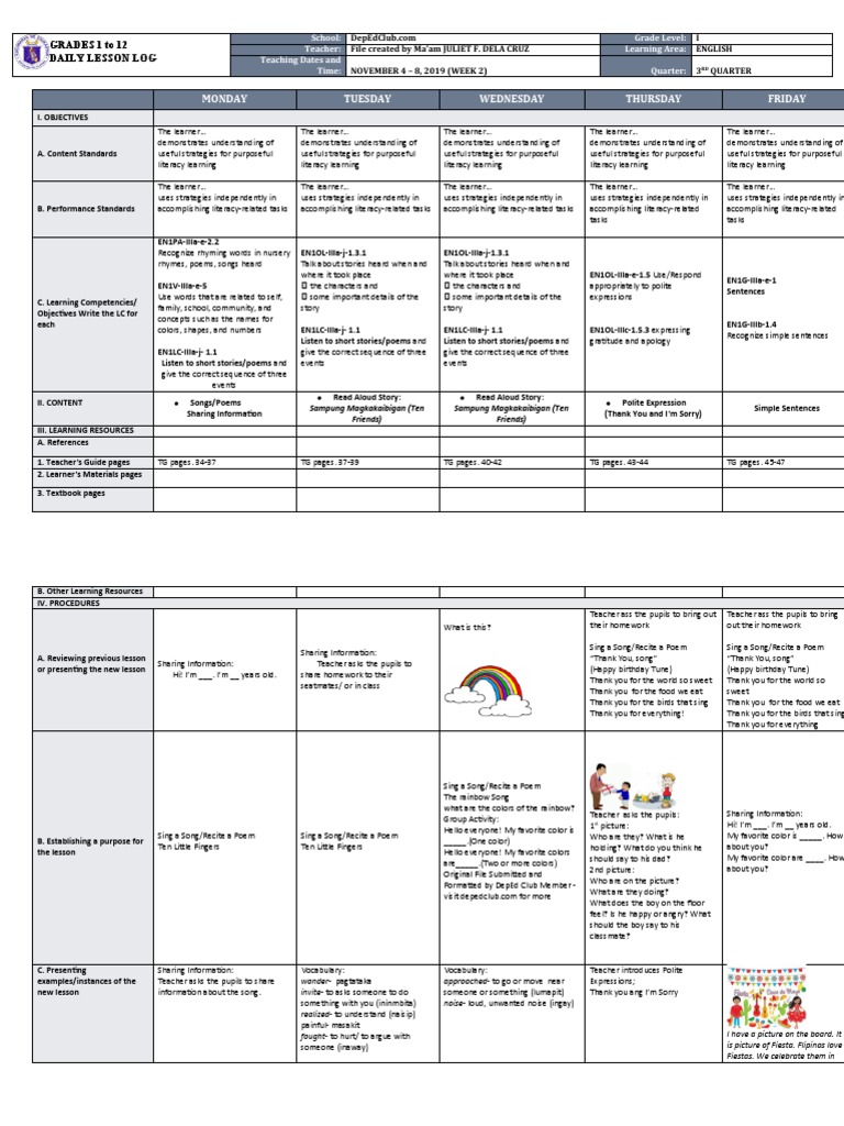 DLL - English 1 - Q3 - W2 | PDF | Puzzles | Differentiated Instruction