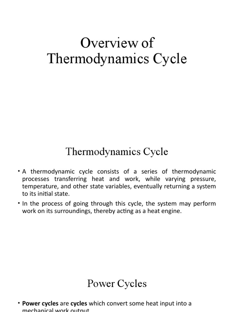 Chapter-1 Thermodynamics Cycle | PDF | Diesel Engine | Heat