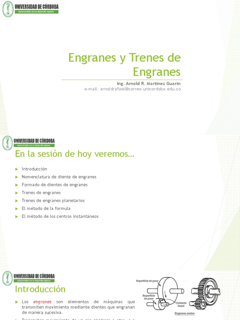Engranes y Trenes de Engranes: Guía Completa | PDF | Engranaje ...