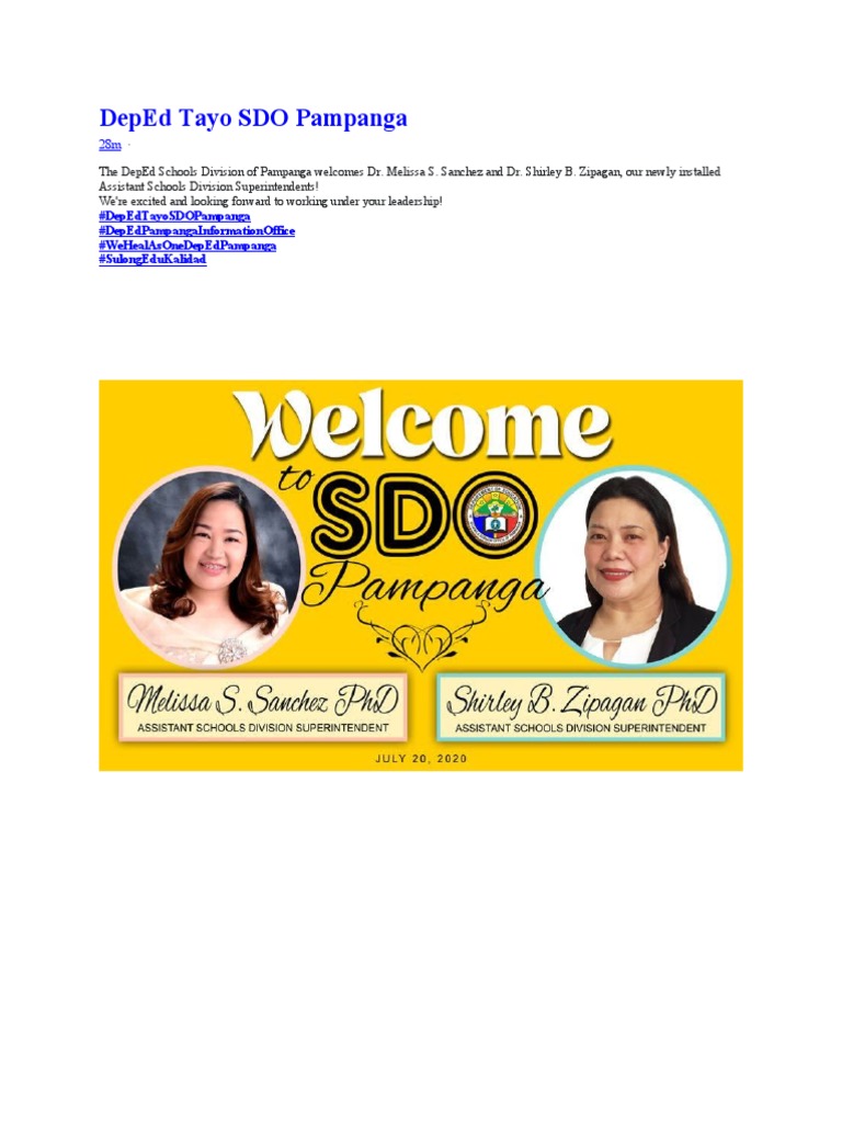 DepEd Tayo SDO Pampanga NEW ASDS | PDF