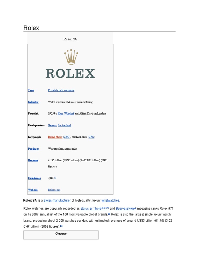 Rolex | PDF | Watch | Portable Tools