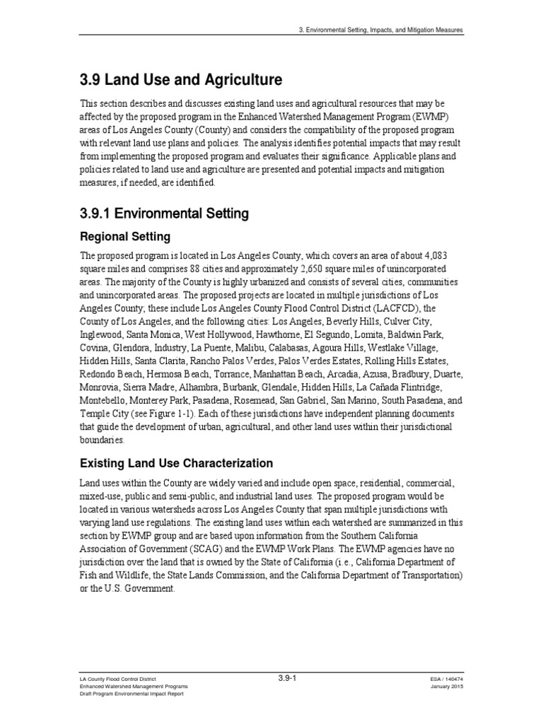 Analyzing Potential Land Use and Agricultural Impacts of the Proposed ...