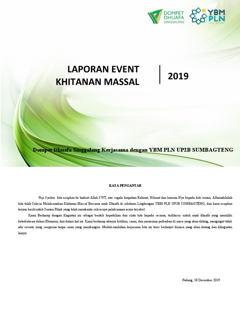 Kerangka Laporan Sunatan Massal | PDF