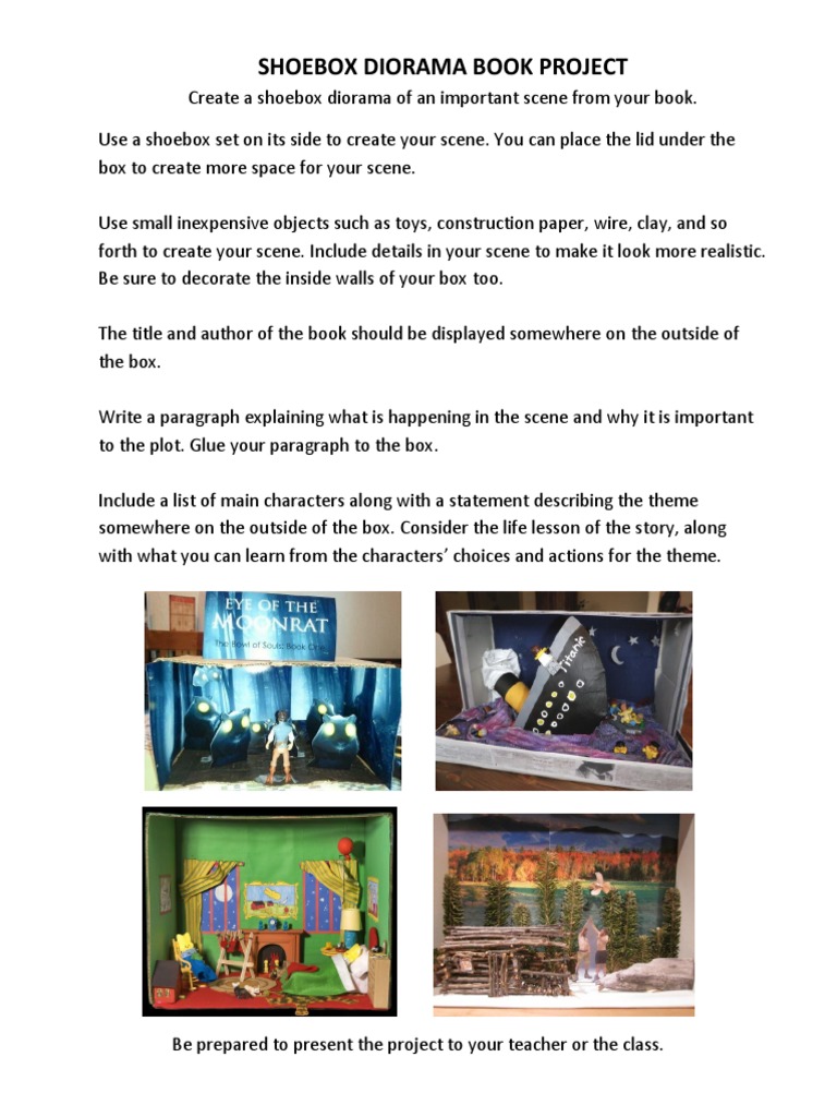 Shoebox Diorama Book Project | PDF