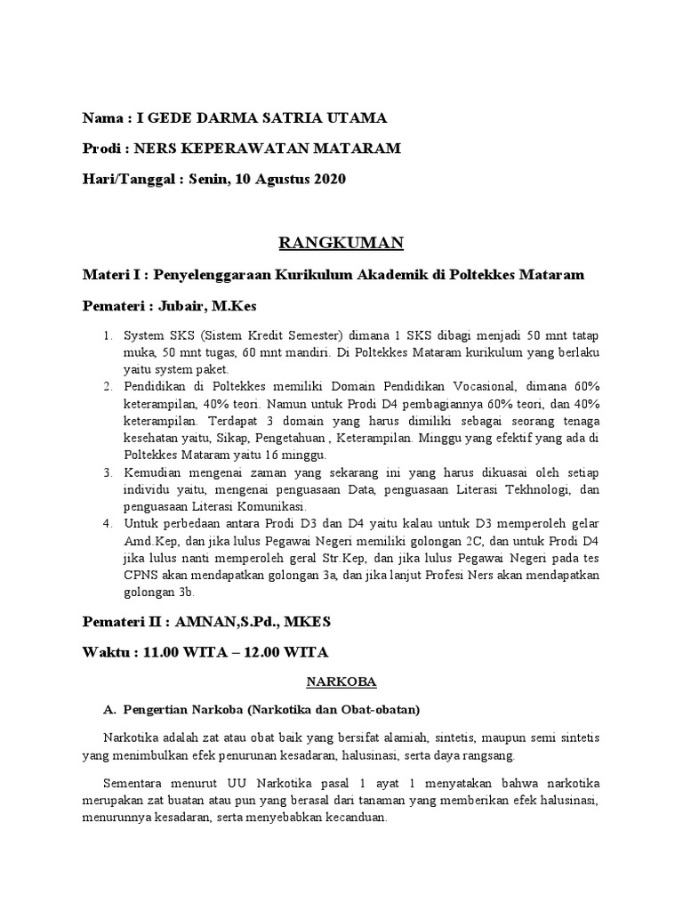 Rangkuman 1 PKKMB 2020 | PDF