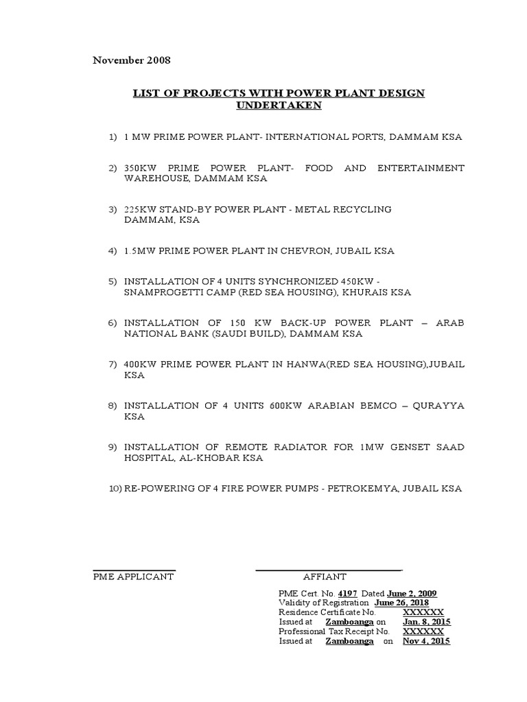 List of Design - Sample | PDF