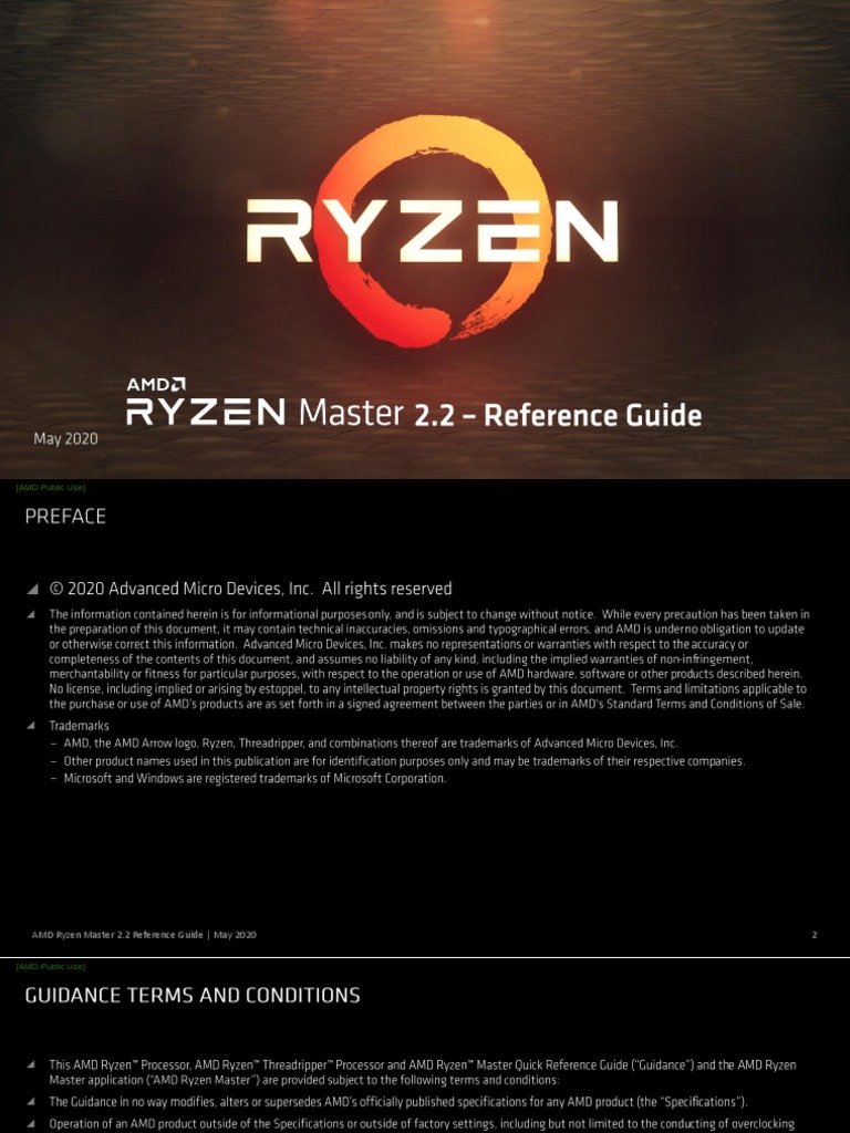AMD Ryzen Master User Guide | PDF | Advanced Micro Devices | Multi Core ...