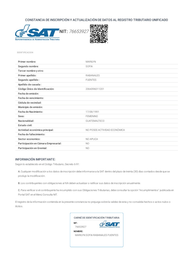 Constancia RTU Digital - Portal SAT PDF | PDF