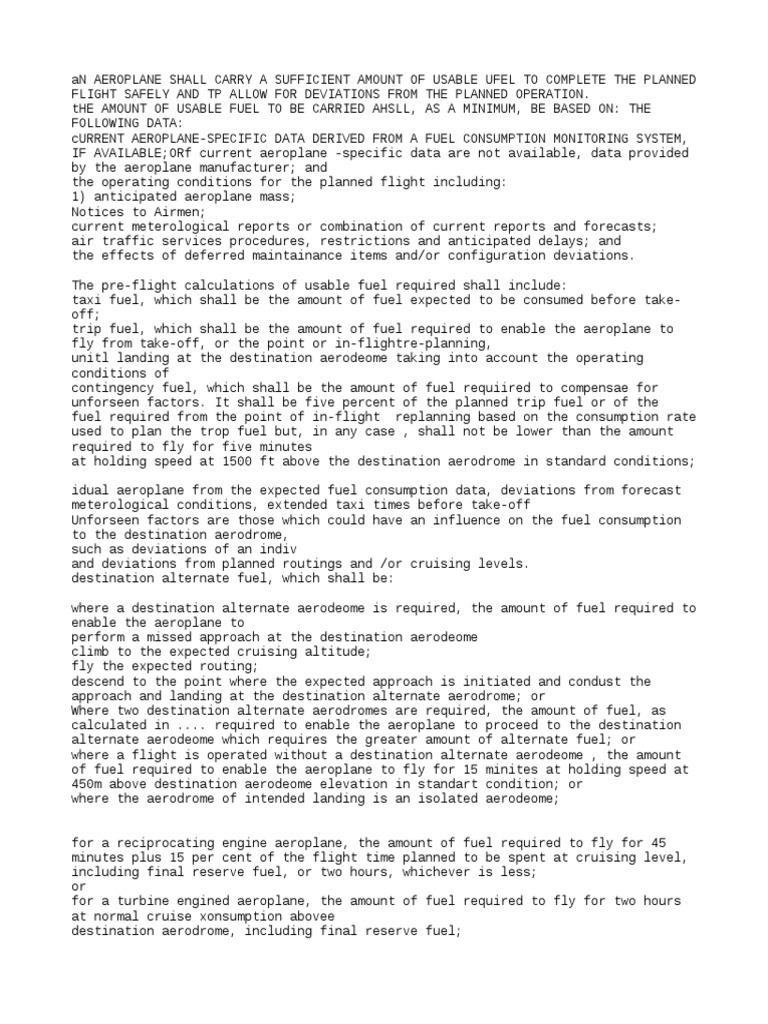 Fuel Policy | PDF | Aerodrome | Airplane