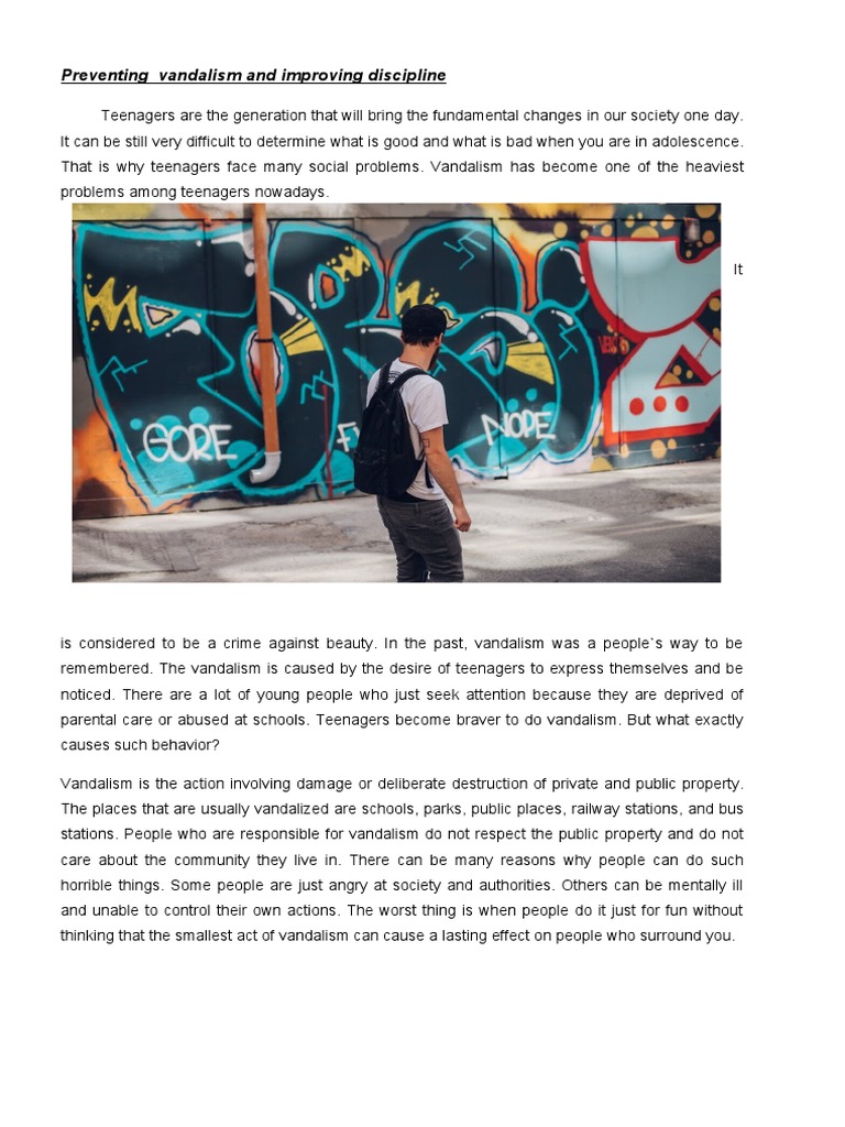Preventing Vandalism and Improving Discipline | PDF | Vandalism ...