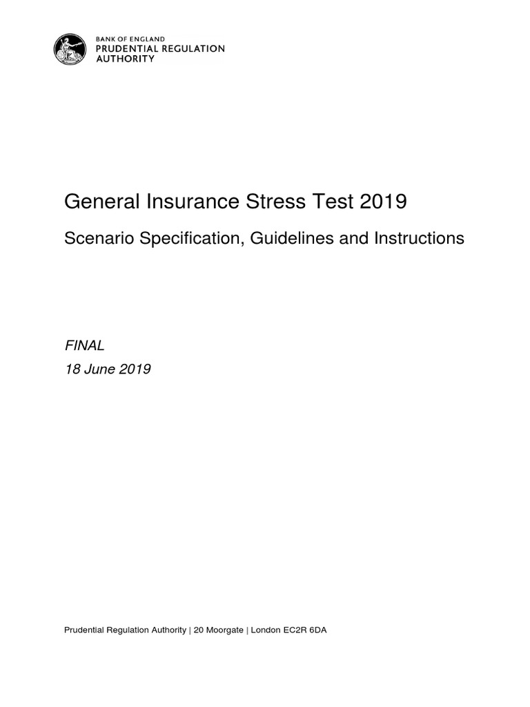 General Insurance Stress Test 2019 Scenario Specification Guidelines ...