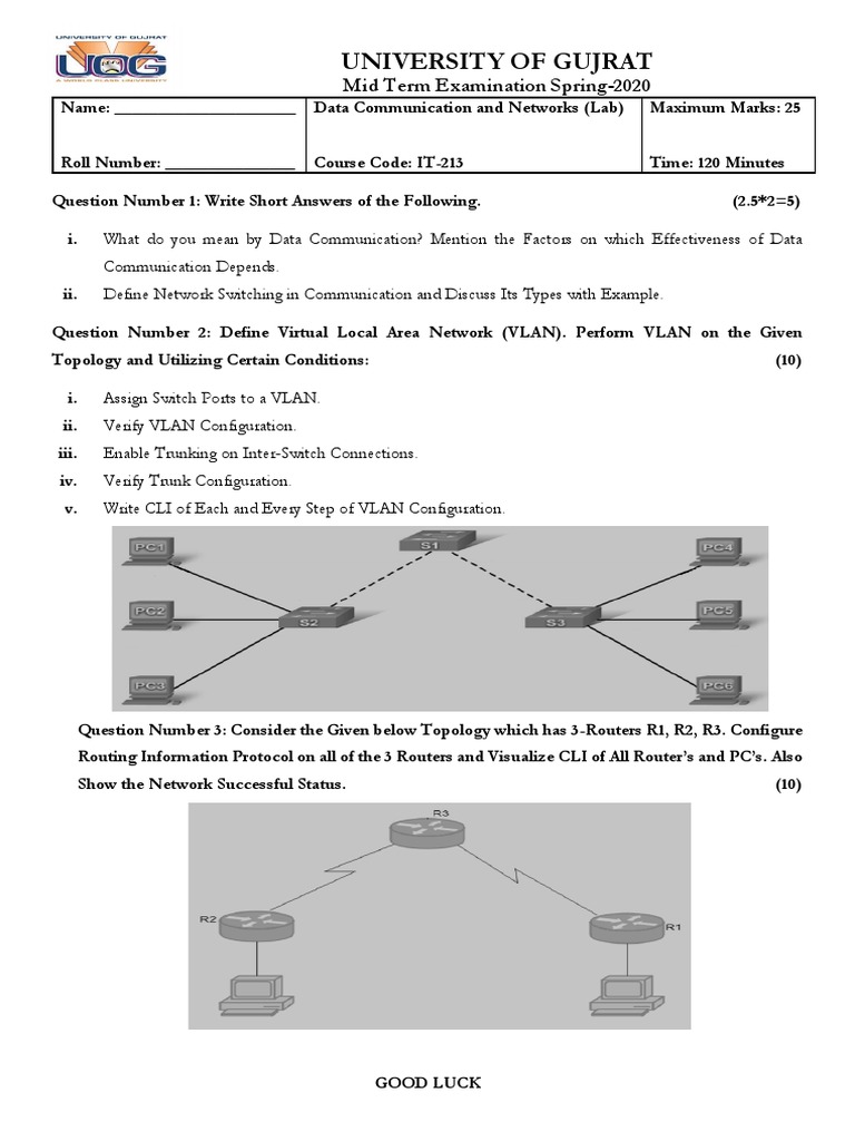 University of Gujrat: Mid Term Examination Spring-2020 | PDF