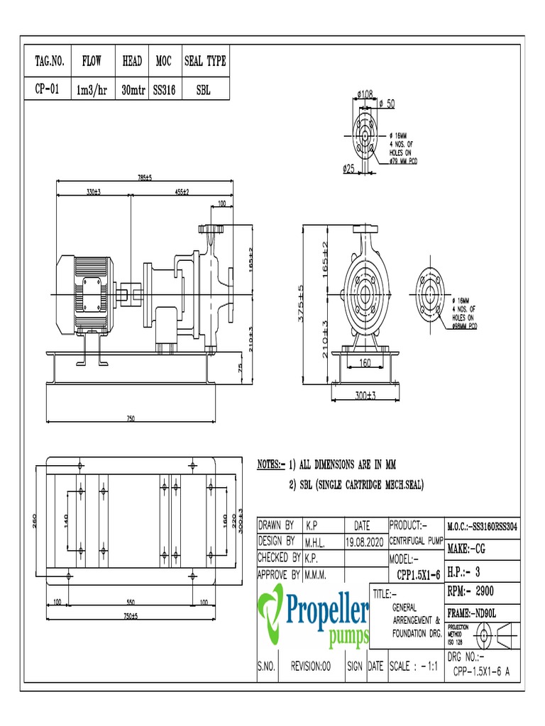 Condensate Pump GA Drawing | PDF