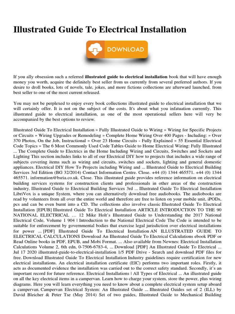 Illustrated Guide To Electrical Installation | PDF | Electrical Wiring ...