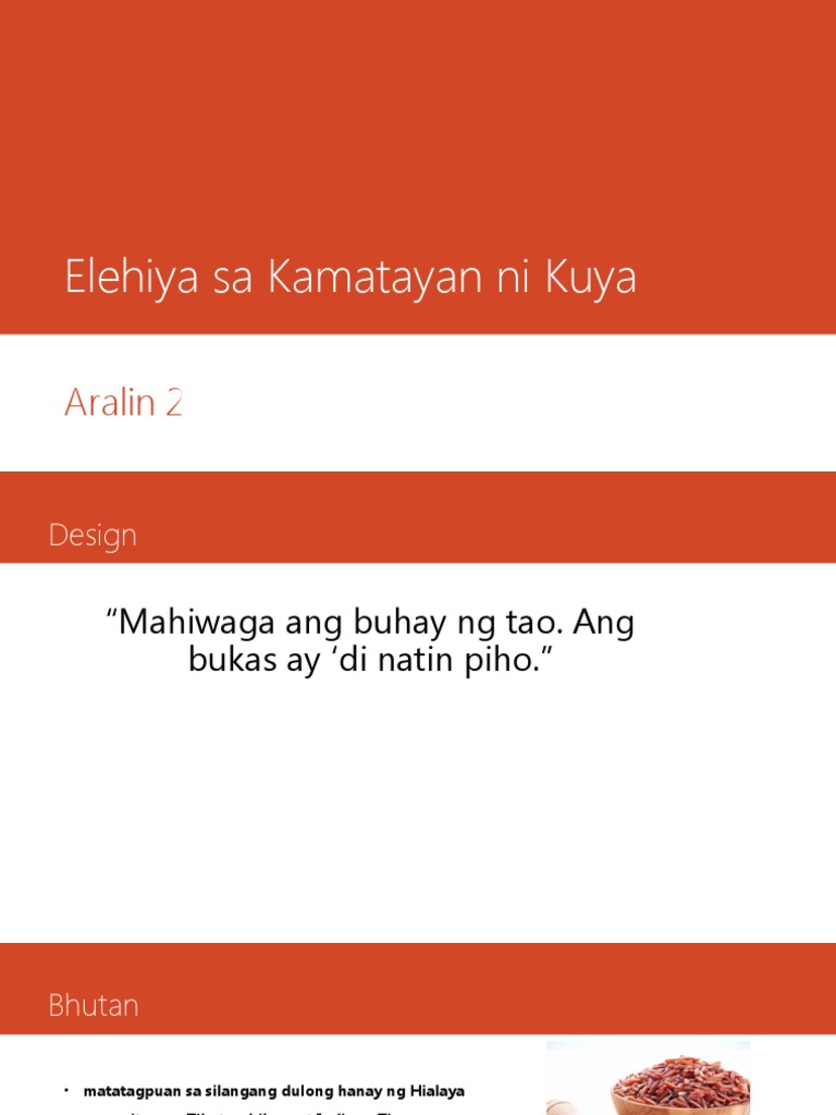 Elehiya Sa Kamatayan Ni Kuya | PDF