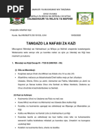 Mifano Ya Barua Rasmi Ya Kuomba Kazi | PDF